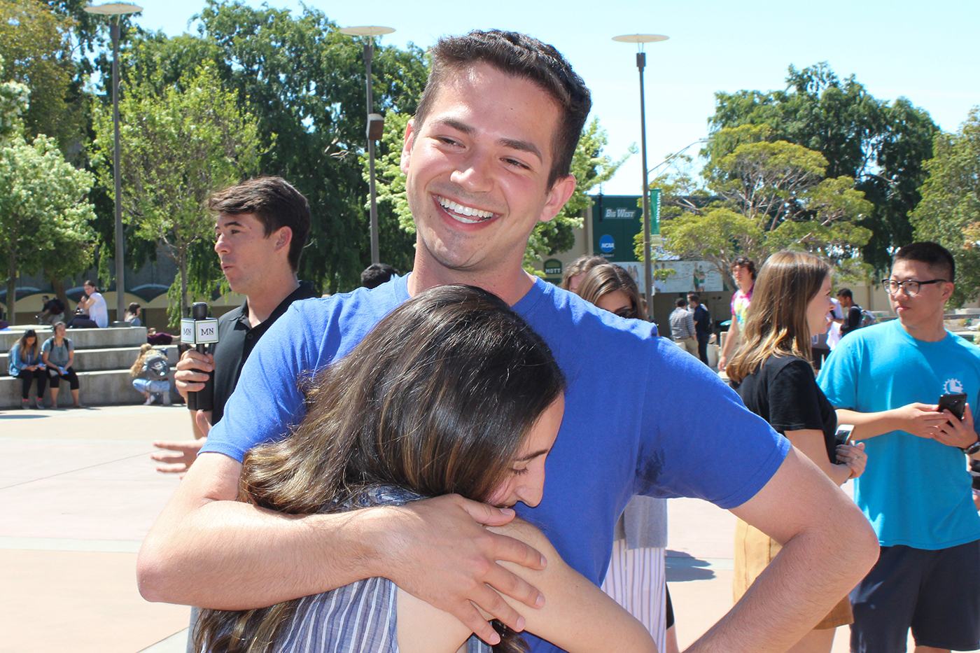 Incumbent ASI President, Jasmine Fashimi, congratulates her successor ...