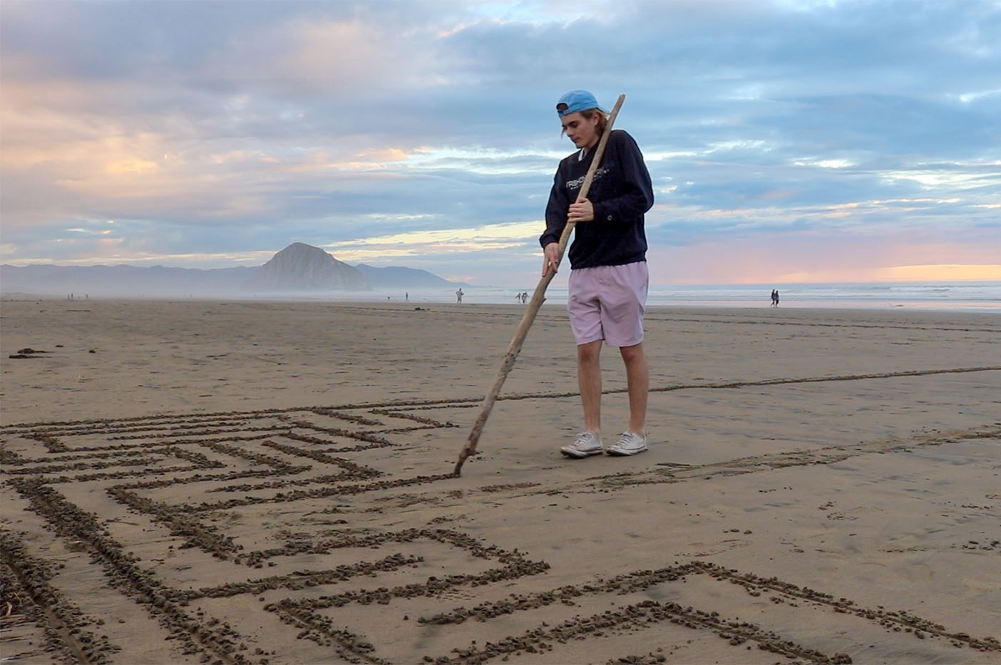 The man behind the maze: Cal Poly student creates mazes in the sand ...