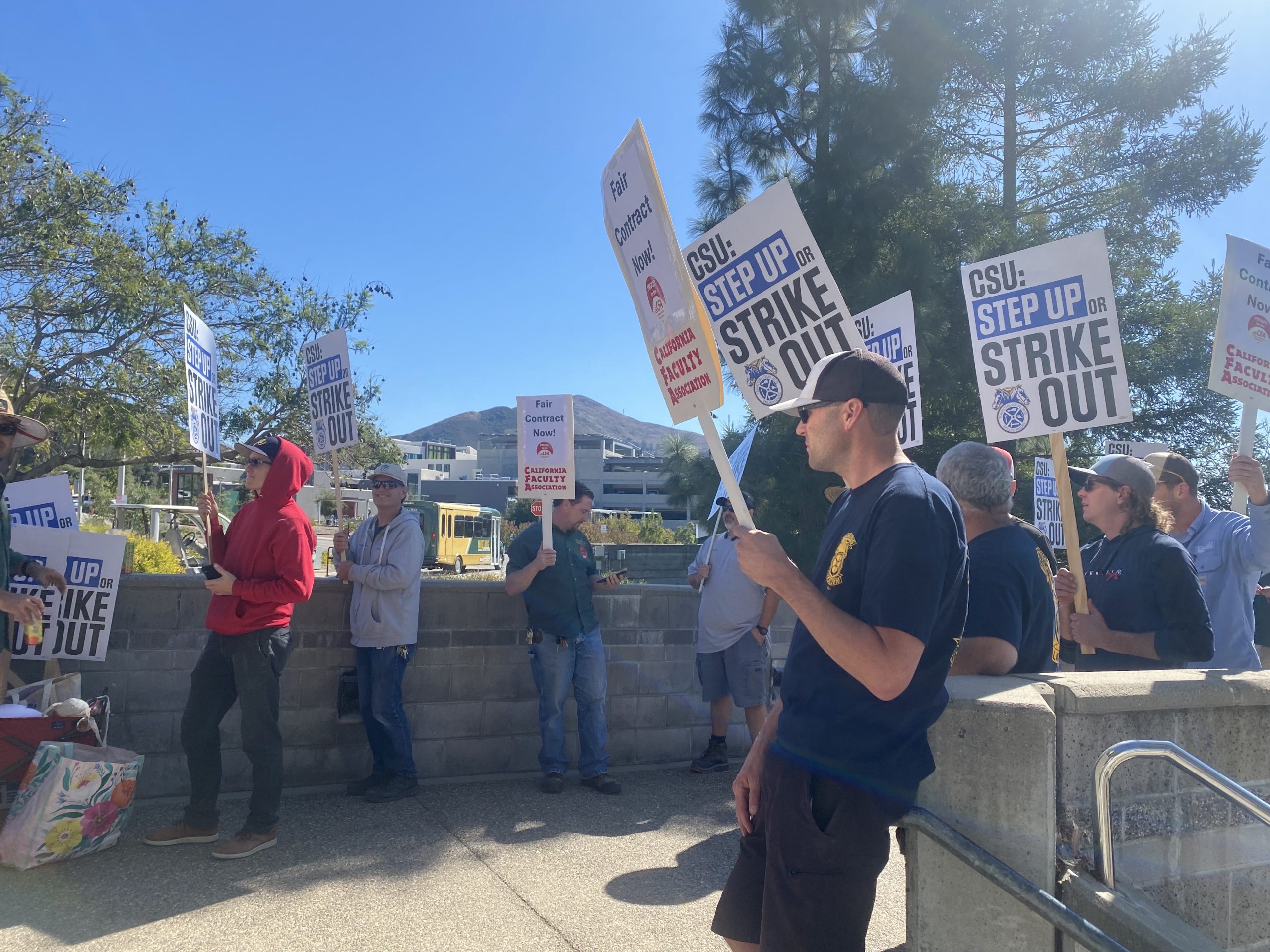 California Faculty Association holds protest for fairer wages outside ...